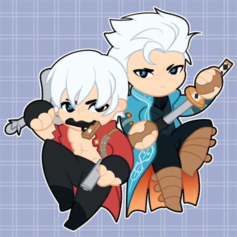 Dante And Vergil Chibi By Wicker Dragoon On Deviantart