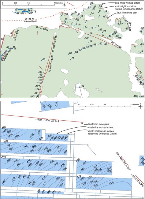 Digitised Bgs Extracts Of Coal Mine Plans Showing Worked Extent Spot Download Scientific