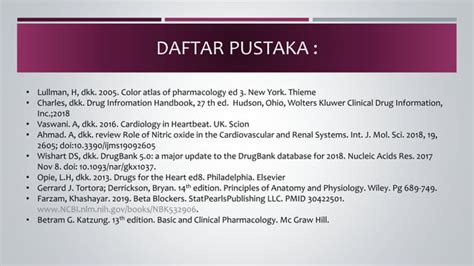 Profil Obat Cardiovaskular Ccb Nitrat Beta Blocker Ppt