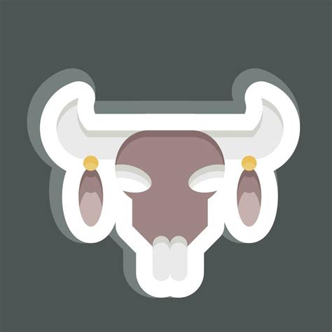 Sticker Skull 2 Related To American Indigenous Symbol Simple Design
