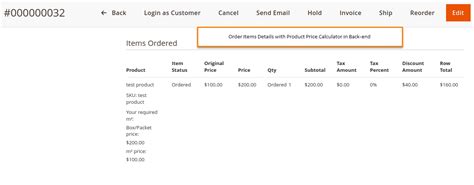 Backend Display Of Price Calculator Support Portal For Magento Extensions And Services