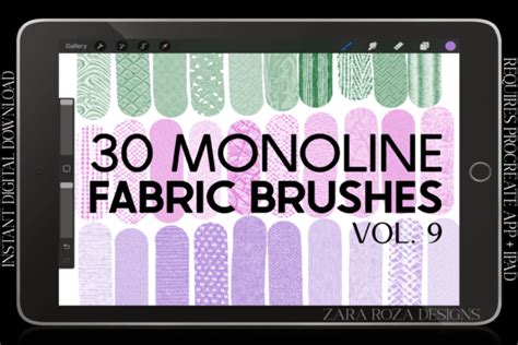 Procreate Fabric Texture Brushes Vol Graphic By ZaraRozaDesigns