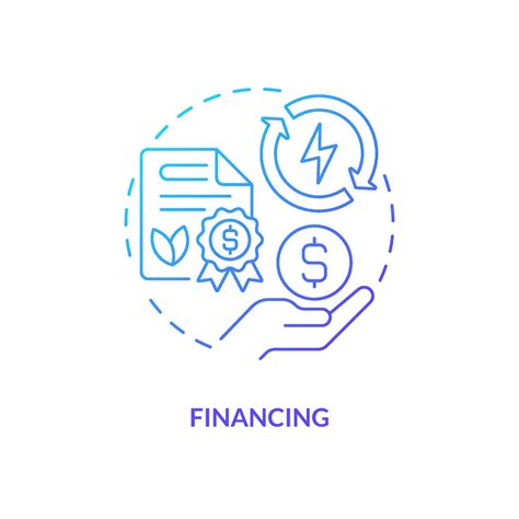Financing Blue Gradient Concept Icon Attract Private Investment Power