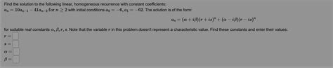 [solved] find the solution to the following linear homog