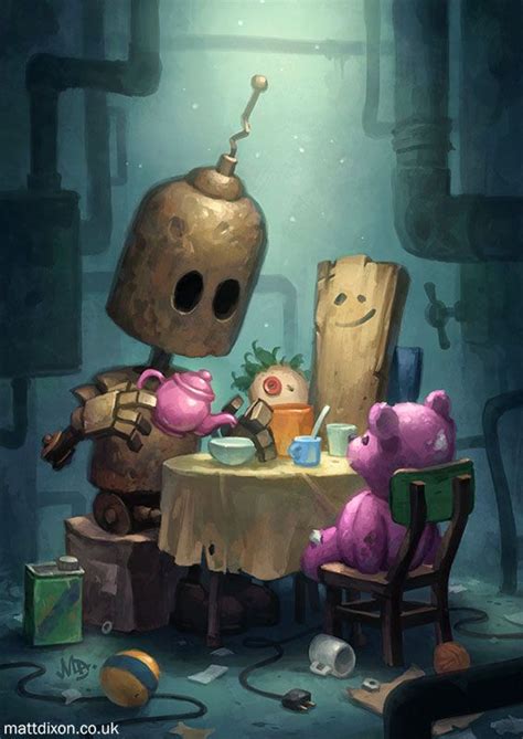 Table For Four By Mattdixon On Deviantart Robots Artworks Robot Art