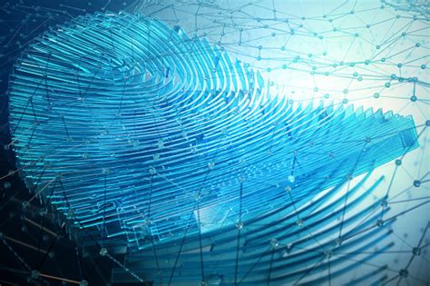 지문 스캐닝 식별 시스템 지문 스캔 생체 인식 Id와 보안 액세스를 제공합니다 3 차원 렌더링 3차원 형태에 대한 스톡 사진 및 기타 이미지 Istock