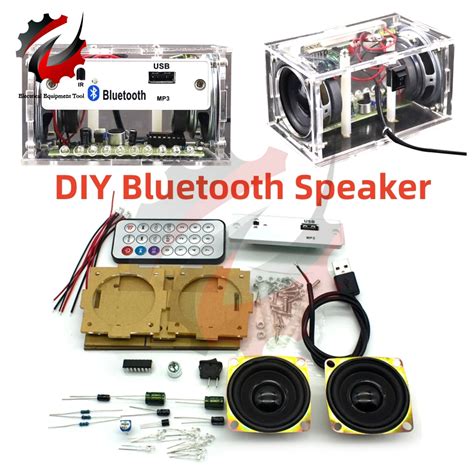 화이트 Diy 전자 키트 블루투스 스피커 전자 Diy 납땜 프로젝트 키트 교육 연습 블루투스 스테레오 스피커 Aliexpress