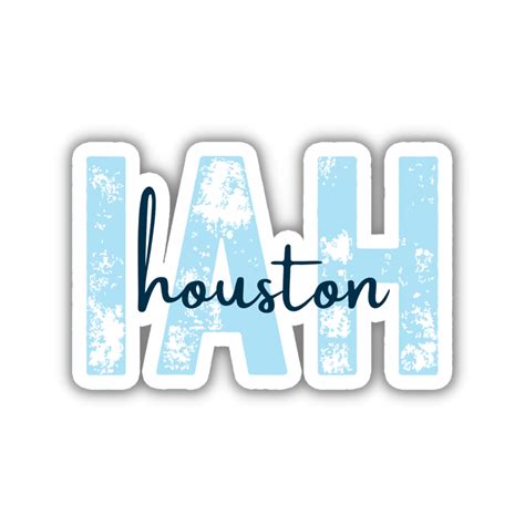 Iah Houston Airport Code Sticker Travelbeetags