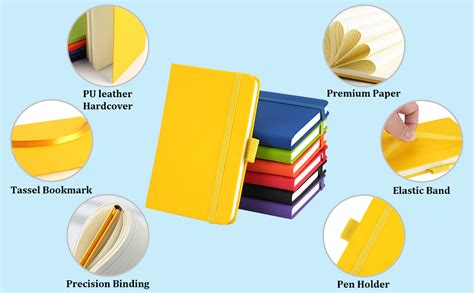 6pcs A6 Pocket Notebooks Small Hardcover Notebook 6 Mini Journal
