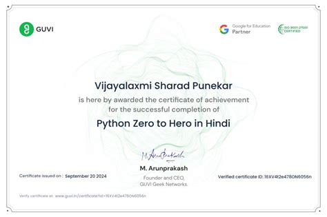 Vijayalaxmi Punekar On Linkedin Pythonprogramming Skilldevelopment Achievement Python