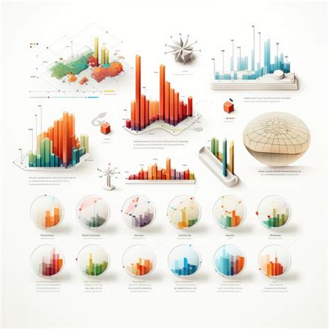 Premium Vector Geometric Vector Analytics Icons On White Background St