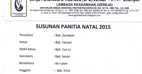 Inspirasi Baru Susunan Panitia Natal Riset
