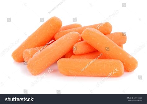 Baby Carrots Isolated On White Background Stock Photo Shutterstock