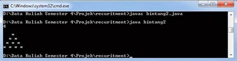 Program Segitiga Bintang Dengan Java