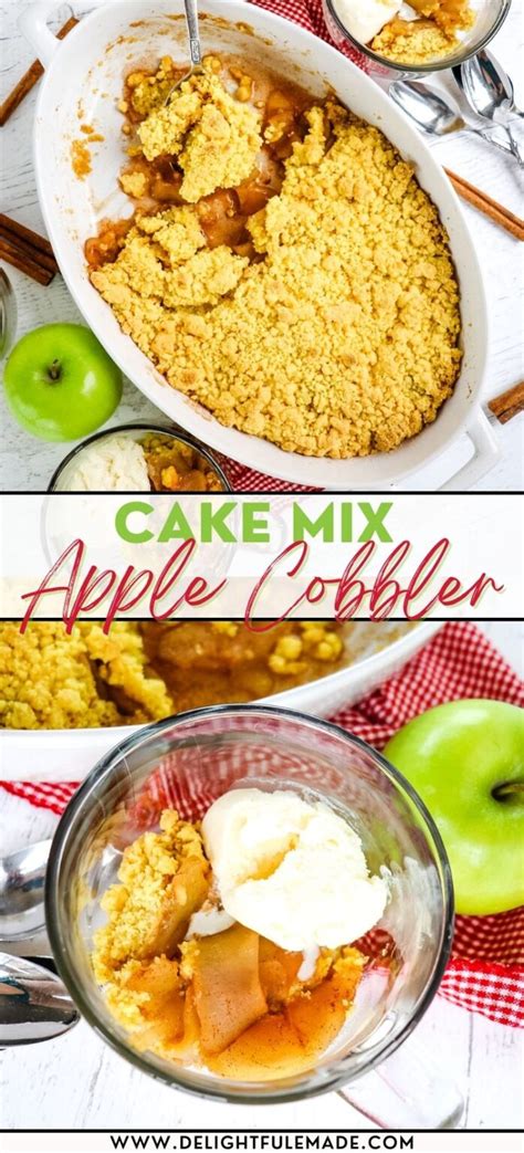 Easy Cake Mix Apple Cobbler