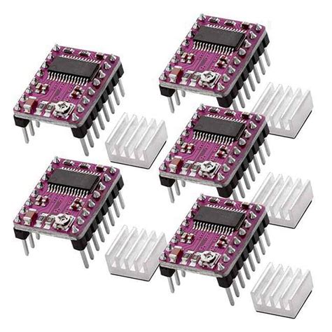 5pcs Stepper Motor Driver Board Stepstick Drv8825 Stepping Driver Controller Step Engine Module