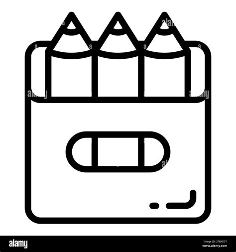 Color Pencil Vector Line Icon School And Education Icon Stock Vector