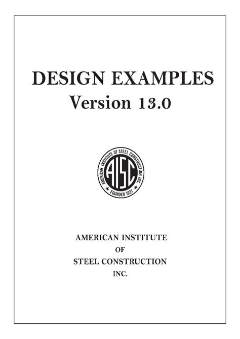 Aisc Design Examples