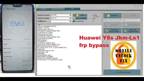 Huawei Y8s Jkm Lx1 Frp Bypass 2024 Octoplus FRP Tool By Mobile Unlock