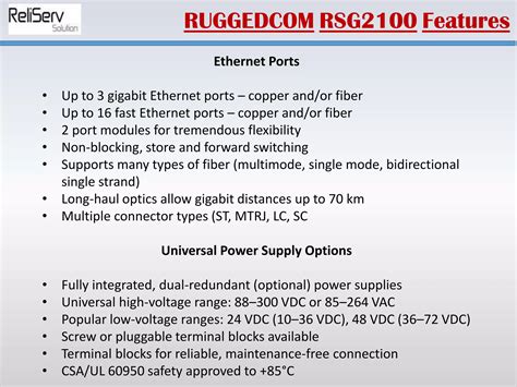 Ruggedcom Rsg2100 Rsg2100p Ppt