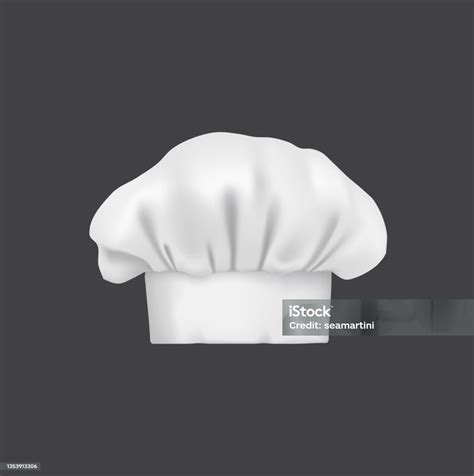 Topi Koki Realistis Topi Masak Dan Roti 3d Toque Ilustrasi Stok Unduh