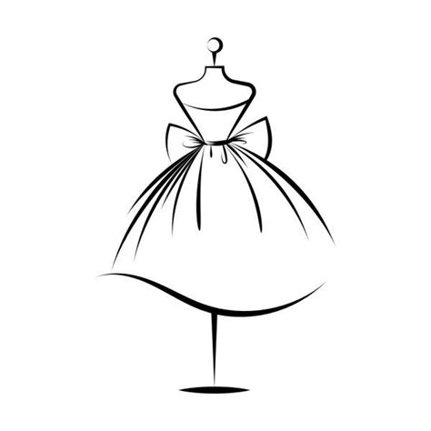 Maniquí Vestido Mano Dibujo Ilustración Vector — Ilustración De Stock