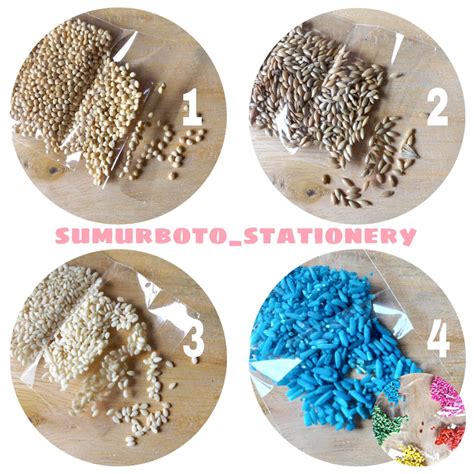 Jual Biji Bijian Kolase Kerajinan Tangan Prakarya Varian E Shopee
