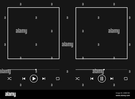 Music Player Interface Template With Album Cover Frame Slider Progress