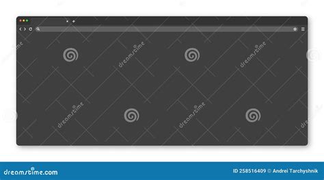 blank web browser window with tab toolbar and search field modern