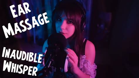 ASMR Ear Massage And Inaudible Whisper YouTube