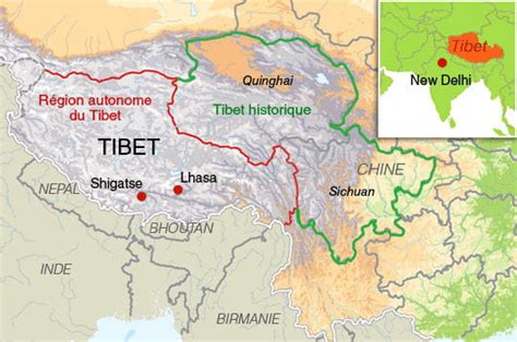Carte Du Tibet