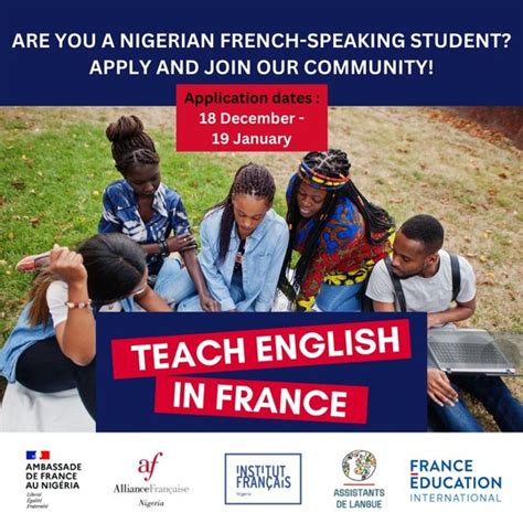 Nigerian English Language Assistants To Teach In France Program 2024