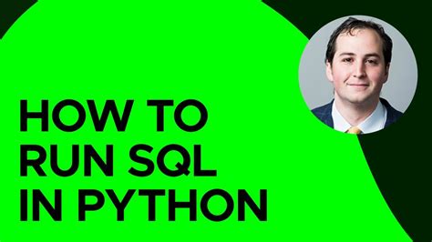 How To Run SQL In Python YouTube