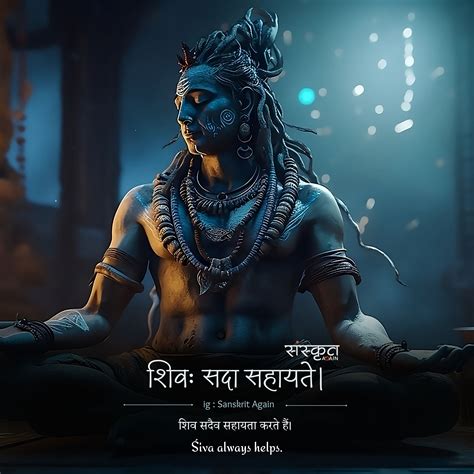 Siva Always Helps Mahadev Sanskrit Shloka With Meaning Sanskrit