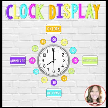 Clock Display Classroom Decor Bright EDITION By Guide Inspire Grow