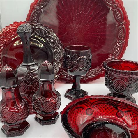 Avon Cape Cod Ruby Red Glass Etsy