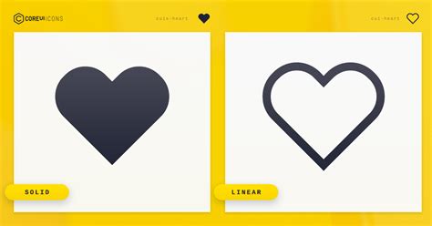 heart icon · linear · coreui icons · svg javascript typescript and webfont