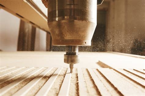 CNC Milling Machine Machine Tool In Wood Factory With Drilling