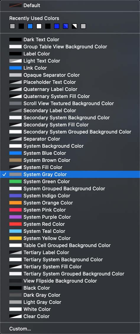Xcode How To Use Systemgrayxcolor In Interfacebuilder Stack Overflow