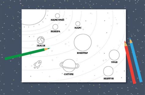 Раскраска Солнечная система, планеты солнечной системы