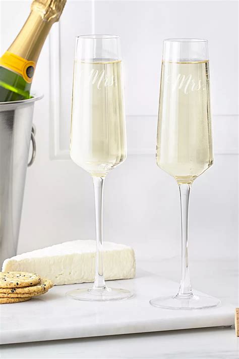 Couples Wedding 95 Oz Champagne Estate Glasses Davids Bridal