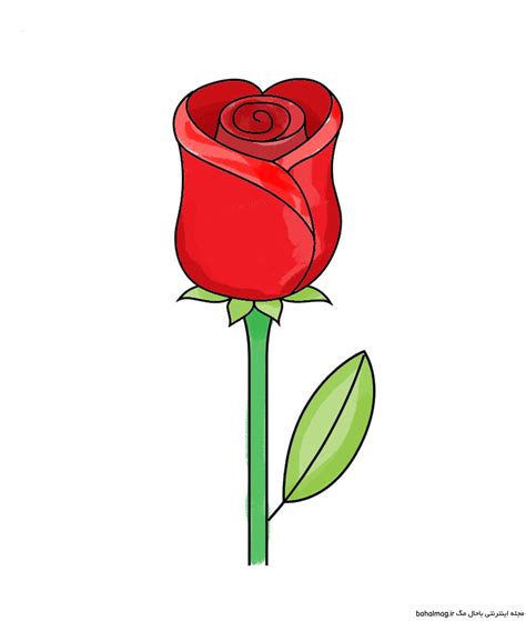 نقاشی کودکانه گل رز ️ بهترین تصاویر