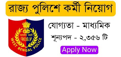 রাজ্যে জেল পুলিশ নিয়োগ ২০২৩ Wb Jail Police Recruitment 2023