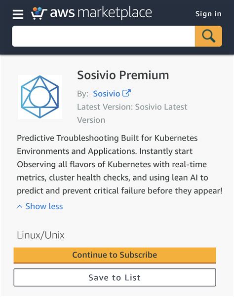 Sosivio On Linkedin Amazoneks Eks Aws Awsmarketplace Eks
