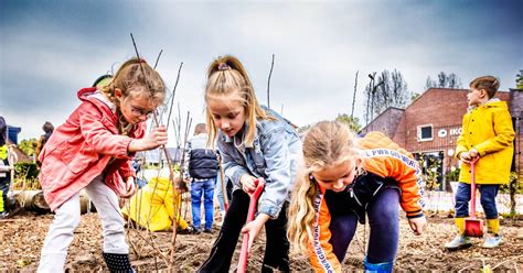 Leerlingen Van Ikc De Pijler In Maasdam Planten Bomen In Eerste Tiny