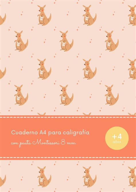Buy Cuaderno A para caligrafía con pauta Montessori mm Libreta pauta Montessori mm
