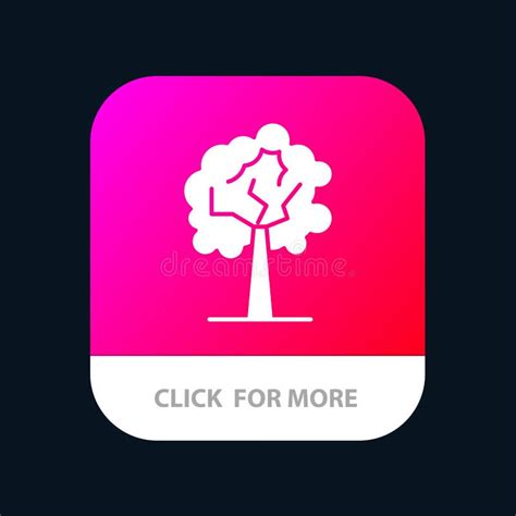 Tree Plant Growth Mobile App Button Android And Ios Glyph Version