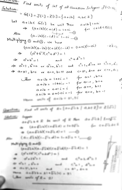 Solution Math Question Find The Set Of Guassian Integer Studypool