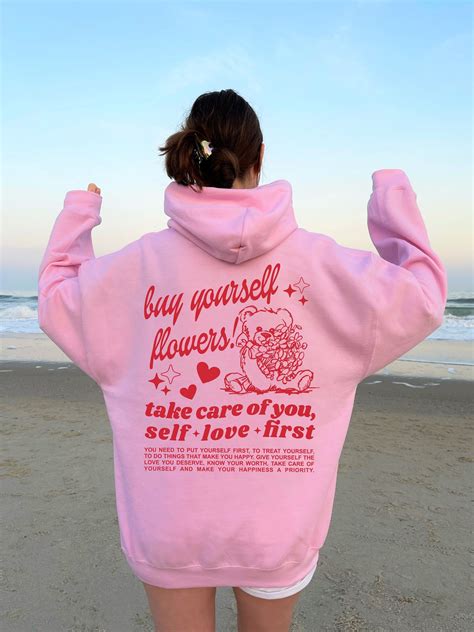 Buy Yourself Flowers Hoodie Aesthetic Hoodie Self Love Take Care