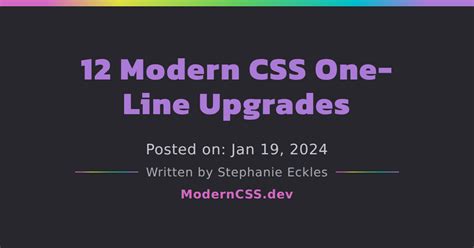 12 Modern Css One Line Upgrades Modern Css Solutions
